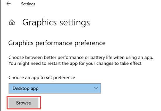 How to change Windows graphics settings