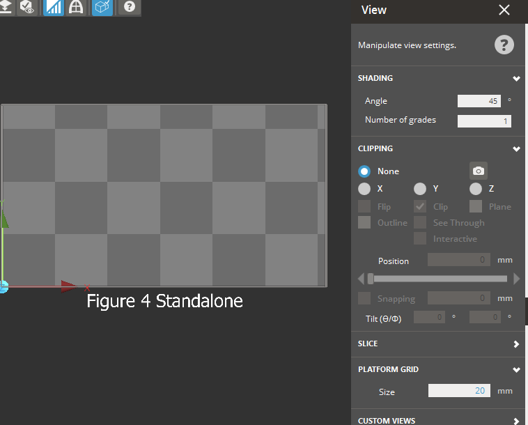 How can I change the platform grid cell size in 3D Sprint