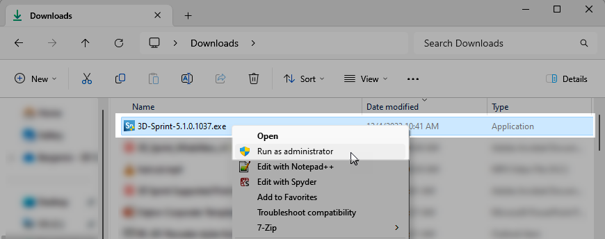 3D Sprint Installation Guide