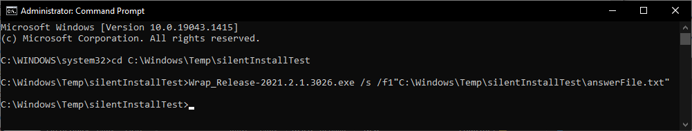 Silent Installation/Uninstallation Instructions
