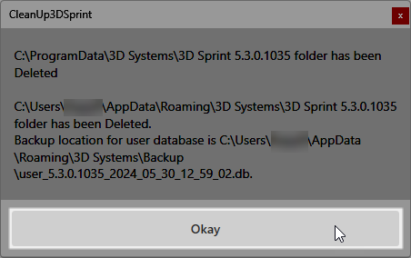 Reset 3D Sprint to default options/settings