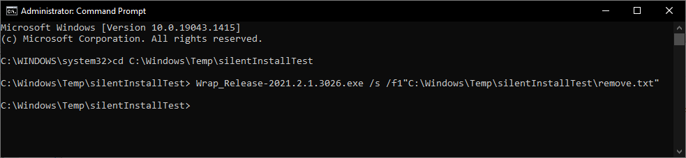 Silent Installation/Uninstallation Instructions